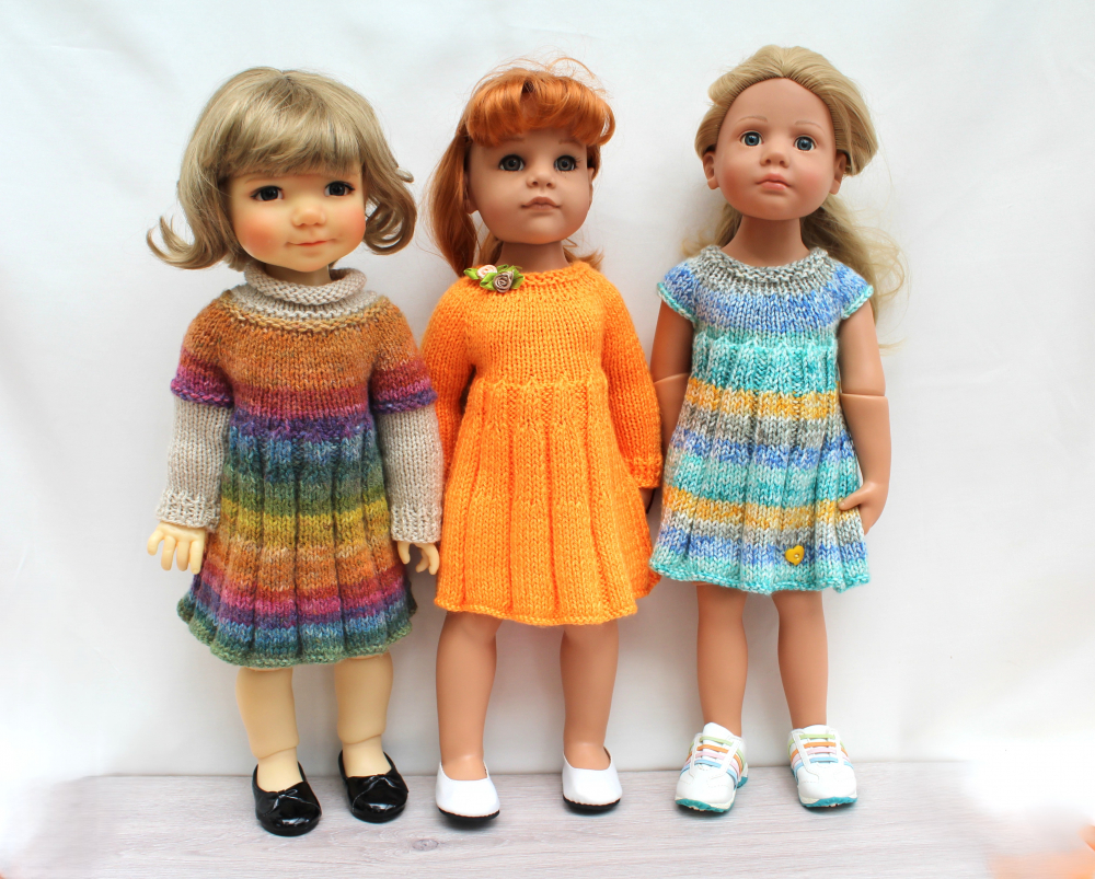 Knitting Pattern for 18-inch slim dolls like Big Bailey, Gotz Hanna ...